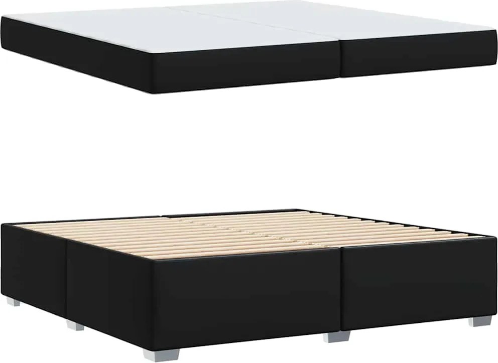 Rám postele Černá 200 x 200 cm PVC 3399250