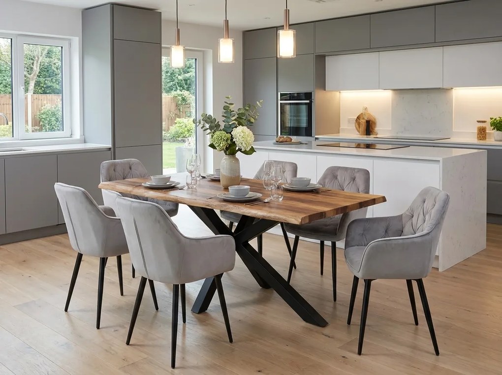 Designové křeslo, světlešedá Velvet látka, FEDRIS 2 NEW
