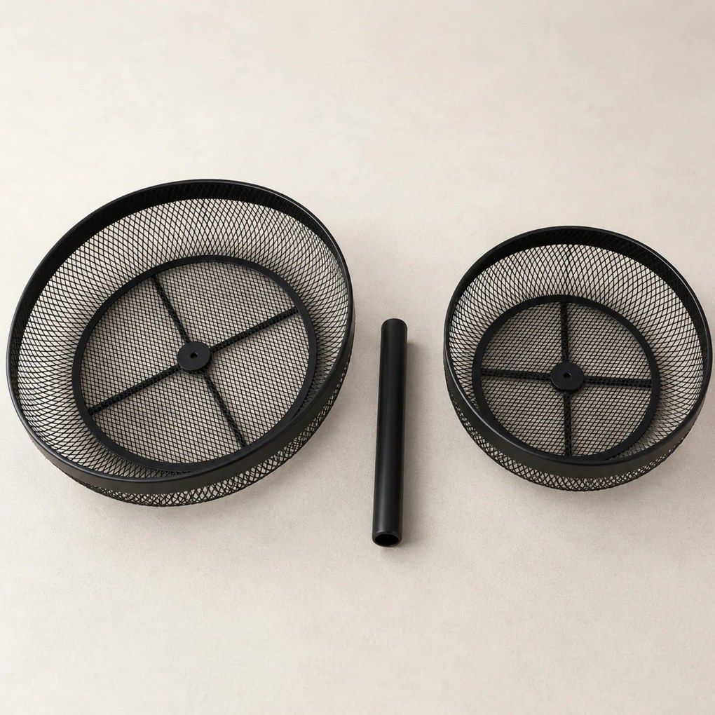 Dvoupatrový kovový podnos na ovoce, Ø 30 x 32 cm