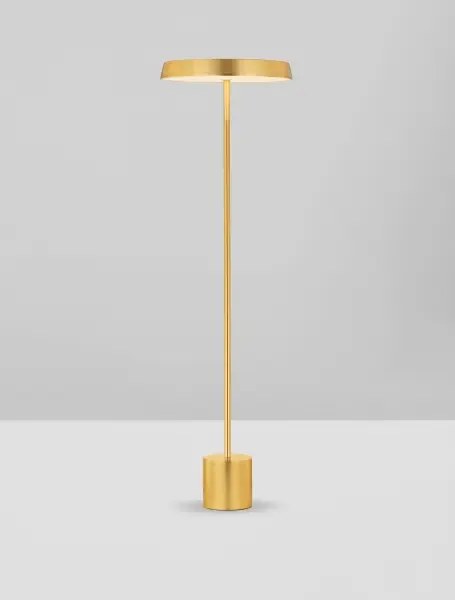 LED zlato-černá stojací lampa Vetro