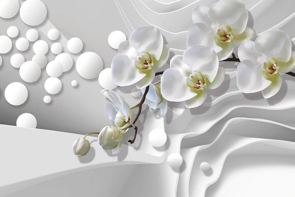 Tapeta orchidej na abstraktním pozadí - 225x270