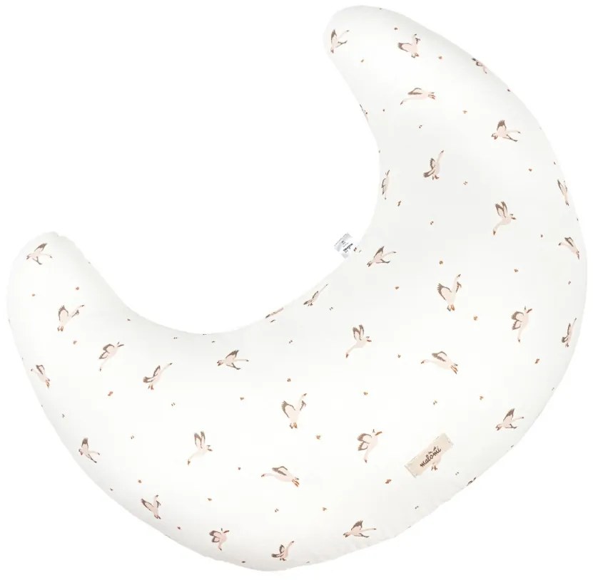 OnaDnes -20% Malomi Kids Bílý bavlněný kojicí polštář Goose 62 cm