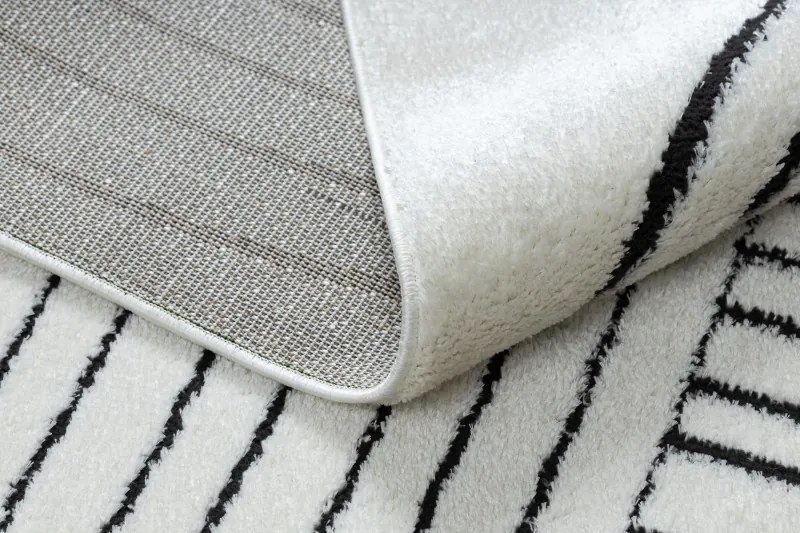 Dywany Łuszczów, Kusový koberec Mode 8587 geometric cream/black, 200x290, béžová, chodba / předsíň
