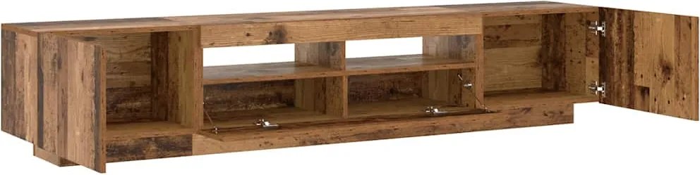 TV stolek s LED old wood 200x35x40 cm kompozitní dřevo 3329165