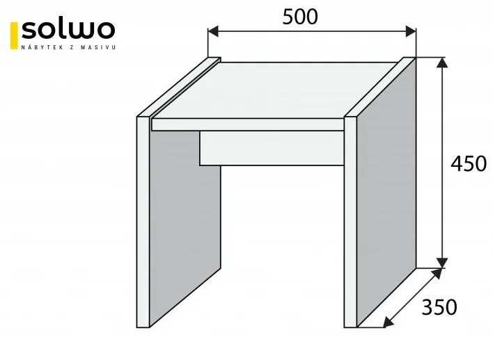Solwo Design Noční stolek FLEX Dřevo a odstín oleje: DUB Cink - Olej odstín DO206