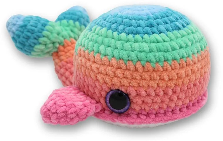 Vali Crochet Háčkovaná Velryba Barva zvířátka: Růžová