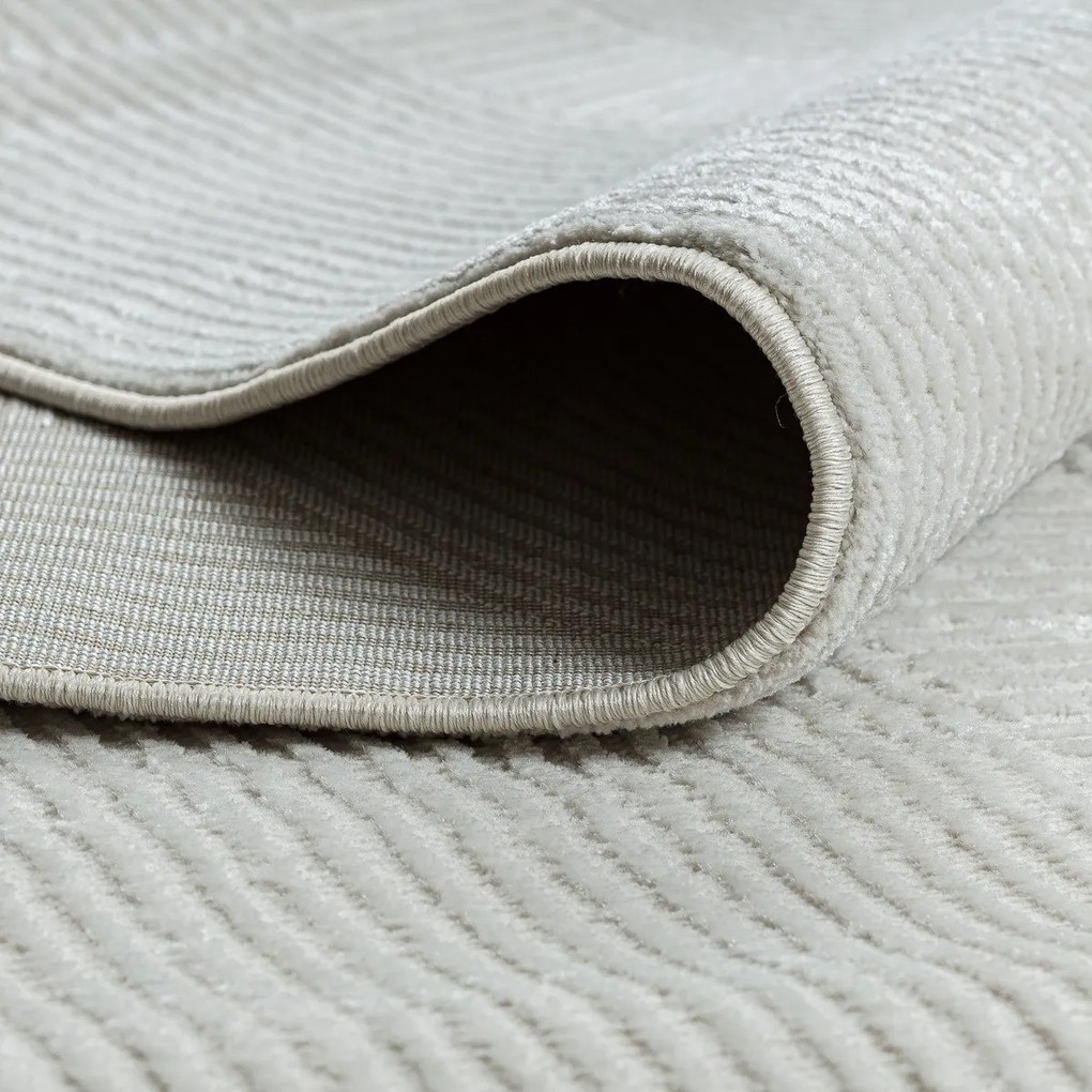 Dywany Łuszczów, Kusový koberec Balance 9086 cream, 120x170, bílá, ložnice