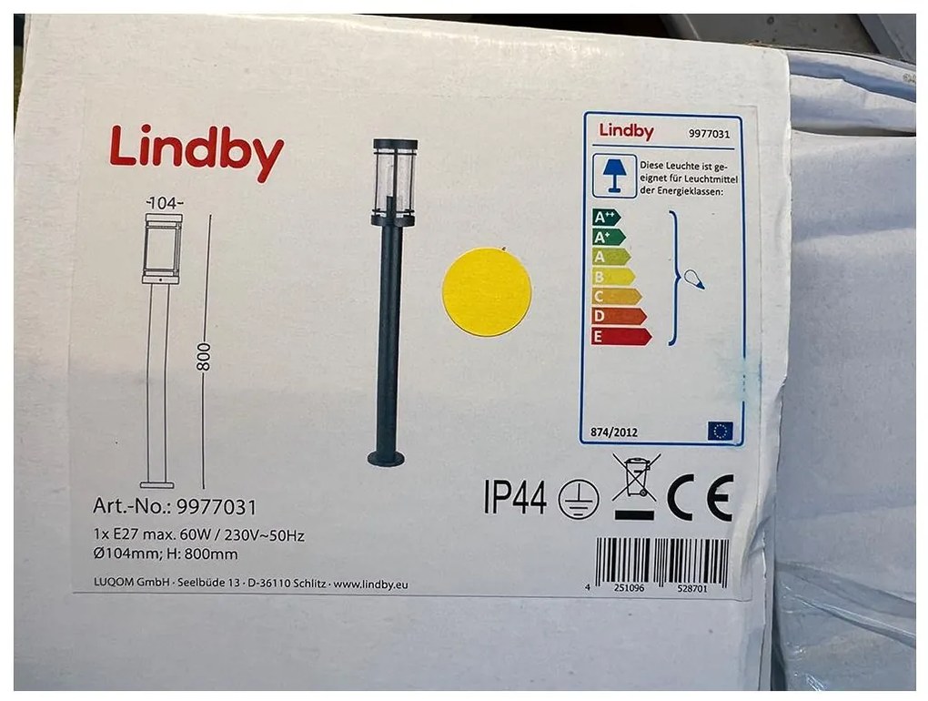 Lindby Lindby - Venkovní lampa DJORI 1xE27/60W/230V IP44 LW1225