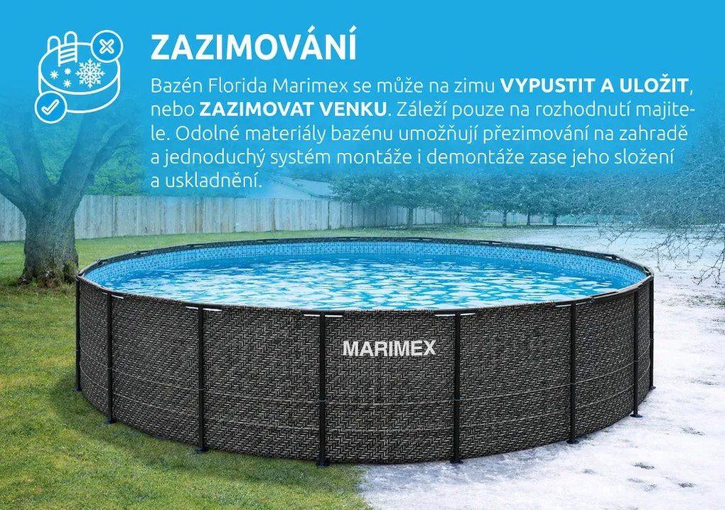 Bazén Marimex Florida 4,57x1,32 m bez příslušenství - motiv RATAN