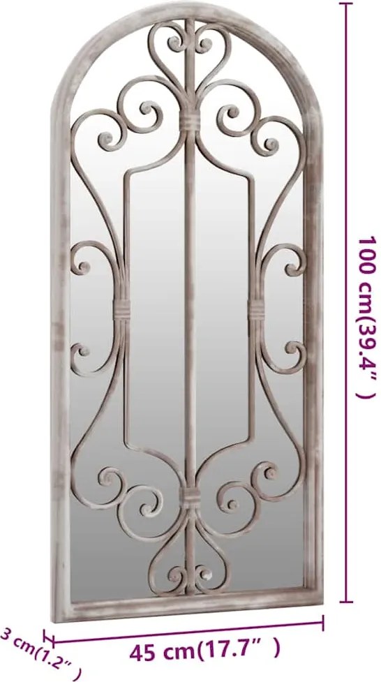 Zrcadlo pískové 100 x 45 cm železo do interiéru 3093543