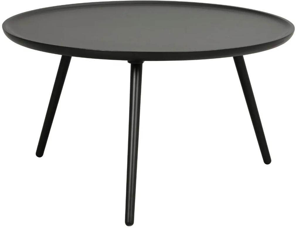 OnaDnes -20% Černý lakovaný konferenční stolek ROWICO DAISY 80 cm