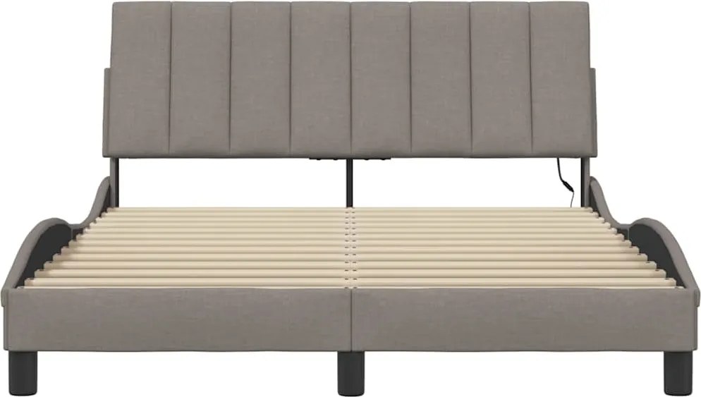 Rám postele bez matrace Hanko taupe 120 x 200 cm textil 3310451
