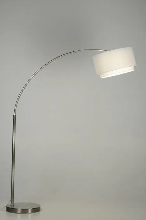 Stojací designová oblouková lampa Soffito Bianco