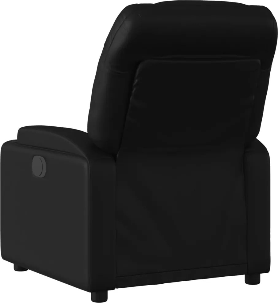Polohovací křeslo černé, umělá kůže 3205640