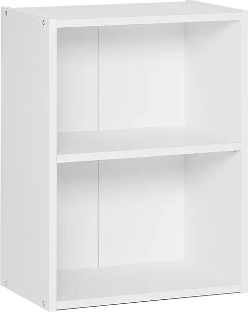 FARELA Policový regál / knihovna Dakota, 54,5 cm, bílá