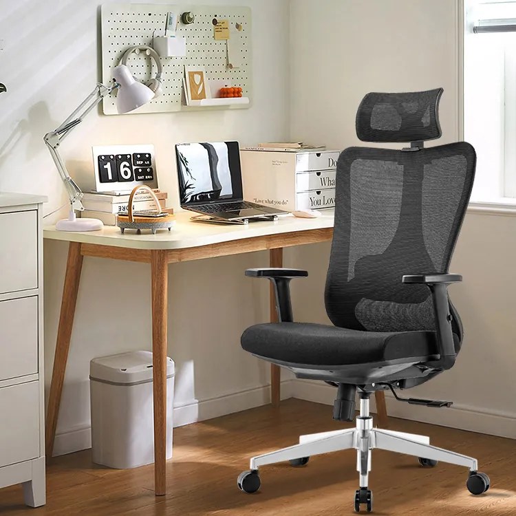 Kancelářská ergonomická židle Neoseat AMADORA — síť / látka, černá, nosnost 150 kg