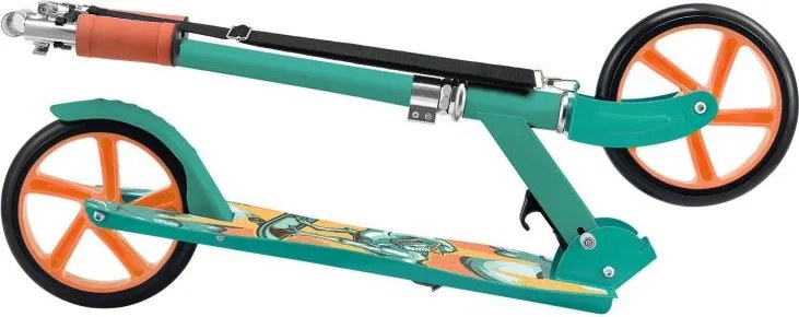Dětská koloběžka s velkými koly a popruhem, Dino - mint