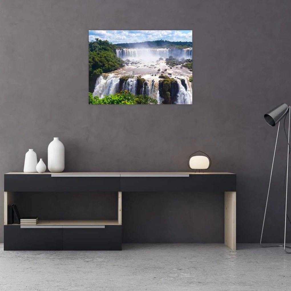 Skleněný obraz Iguassu vodopádů (70x50 cm)