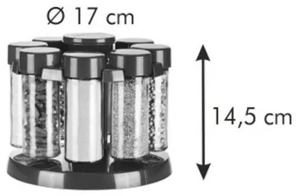Tescoma SEASON kořenky v otočném stojánku 8 ks, S