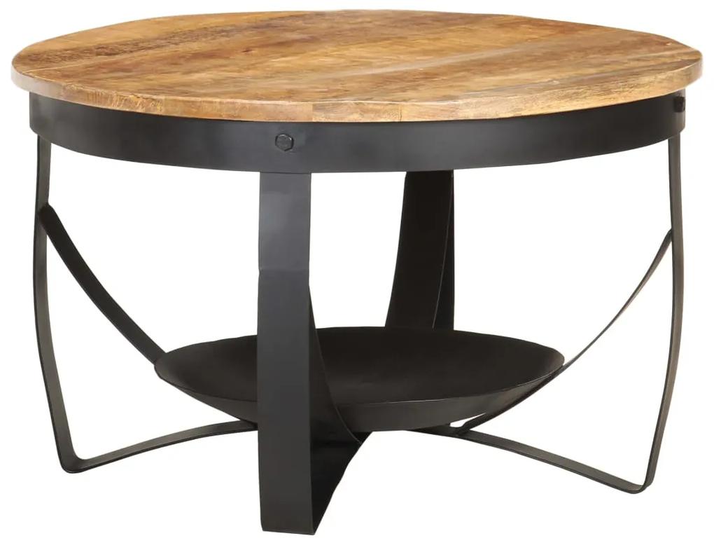 Konferenční stolek Consani - Ø68x43 cm | hrubé mangovníkové dřevo
