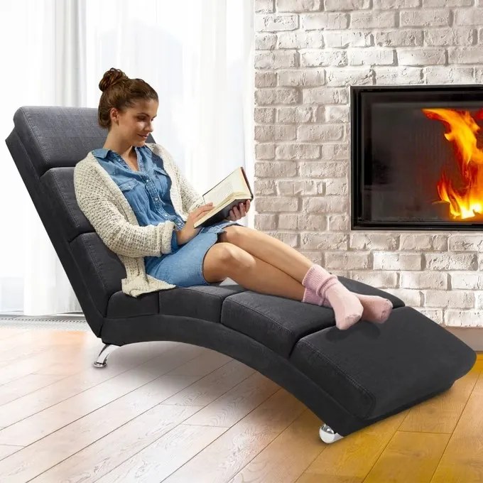 Casaria Relaxační lehátko London antracitové 107818