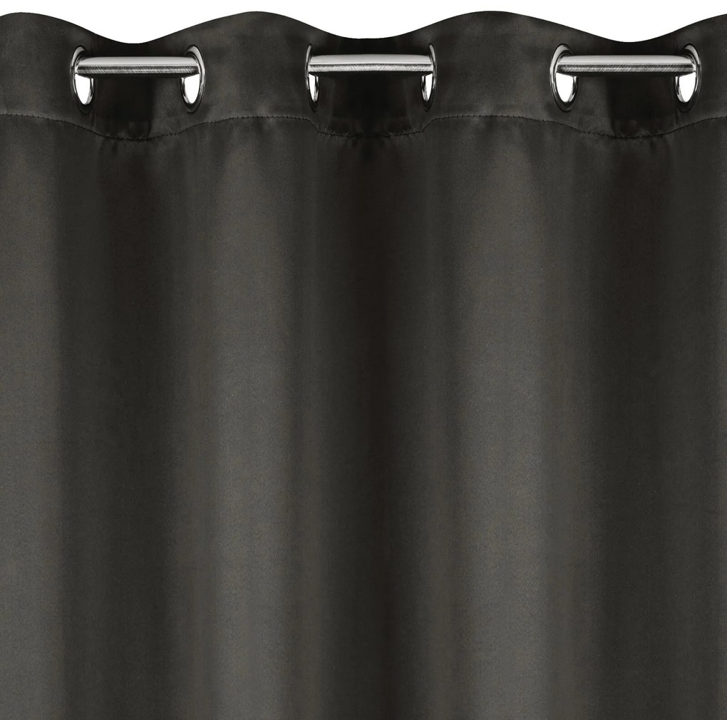 ZATEMŇOVACÍ ZÁVĚS NA KROUŽCÍCH BLACKOUT 135X250 CM TMAVĚHNĚDÁ