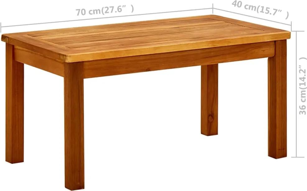 vidaXL Zahradní konferenční stolek 70 x 40 x 36 cm masivní akácie [316399]