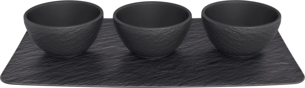 Villeroy&Boch Villeroy & Boch Manufacture Rock sada misek na dip s podnosem