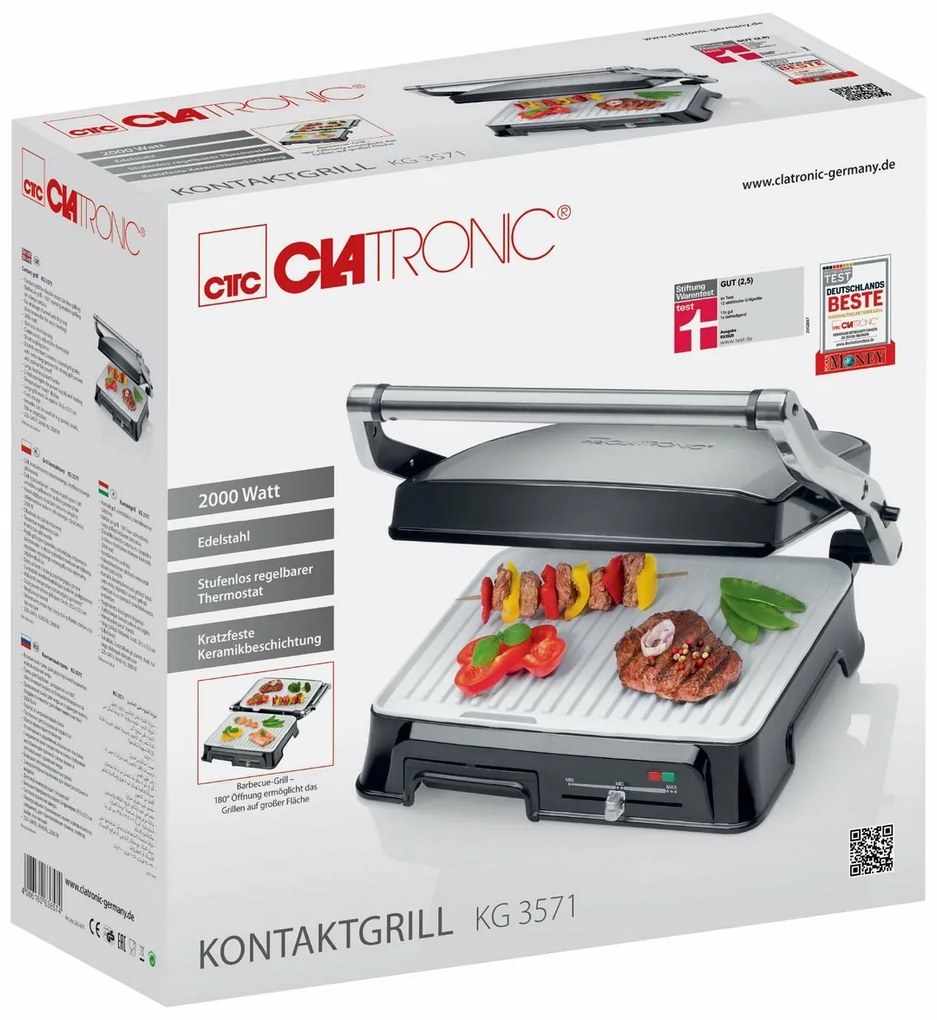 Clatronic KG 3571 kontaktní keramický gril