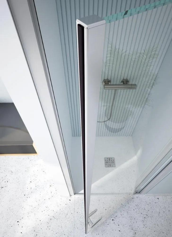FORTE Sprchové dveře DECO N1B BARVA rámu - Bílá, Rozměr A - 110 cm, Směr zavírání -  Levé (SX), Výplň - Fasciato bezpečnostní sklo - 6 mm BDE405SX293S02