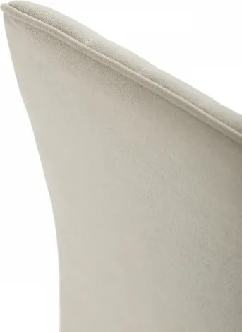 Jídelní židle krémová látka šedé kovové nohy DCL-379 CRM2