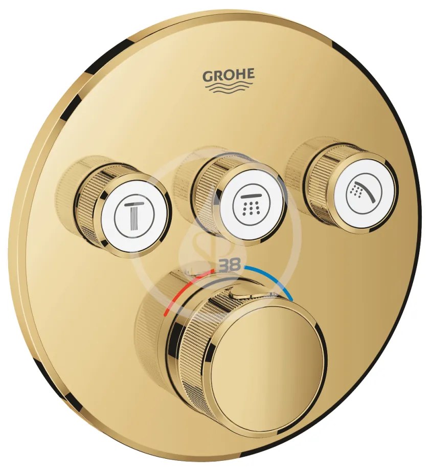 Grohe Grohtherm SmartControl Termostatická sprchová podomítková baterie, 3 ventily, Cool S - G29121GL0 (29121GL0)