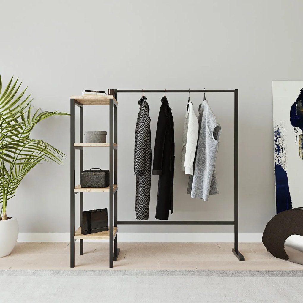 Kalune design Otevřená šatní skříň ISTINYE 170x160 cm