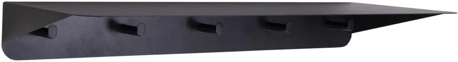 Černý nástěnný kovový věšák Salme, 80x30x10 cm