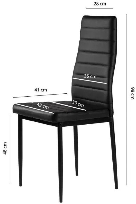 Jídelní židle set 4 ks Ava černé