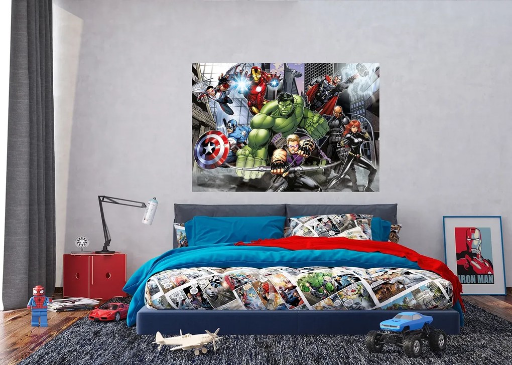 Dětská vliesová fototapeta na zed' Marvel Avengers Záchranná Mise, Disney | 155 x 110 cm | DFTDNM 5278