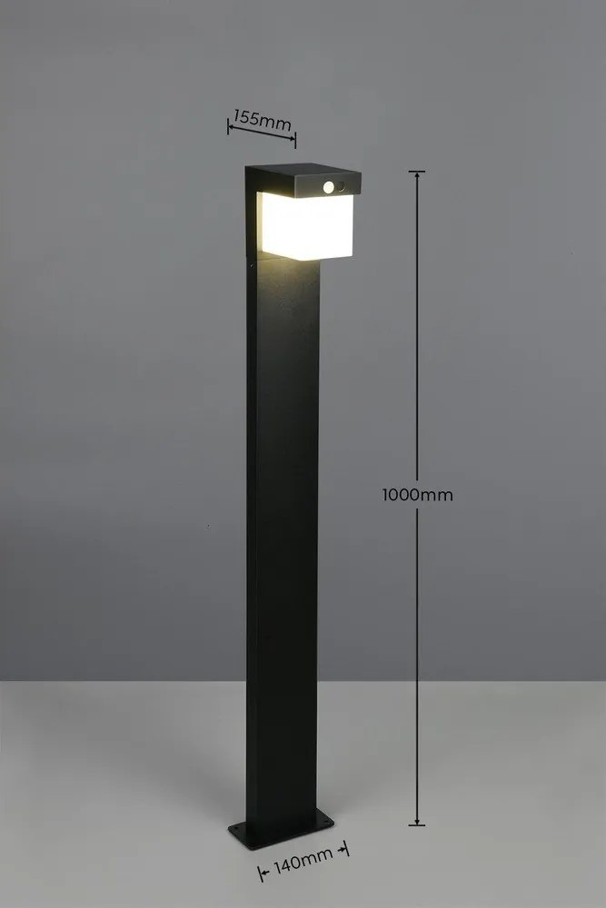 LED sloupové solární venkovní svítidlo (výška 100 cm) Colombo – Reality