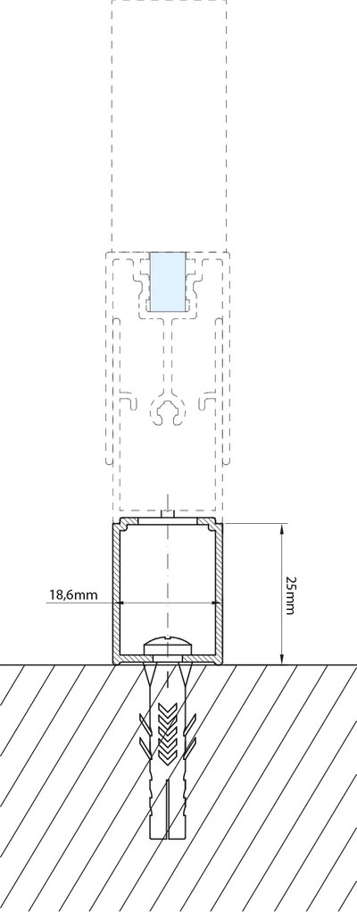 Gelco SIGMA SIMPLY rozšiřovací profil 25mm GS6525