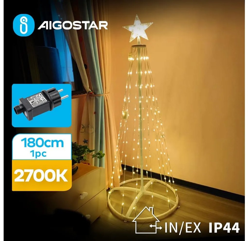 Aigostar B.V. | Aigostar-LED Venkovní vánoční dekorace LED/3,6W/31/230V 2700K 180cm IP44 | AI0504