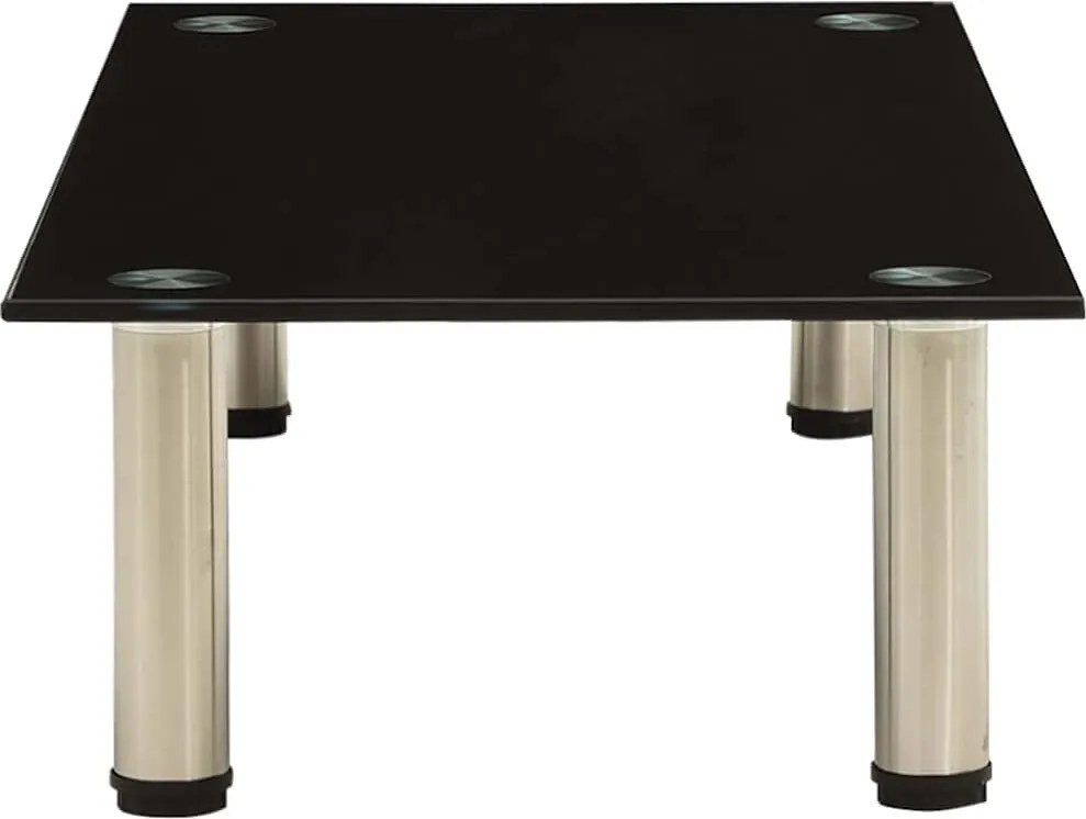 TV stolek černý 80 x 35 x 17 cm tvrzené sklo 322764