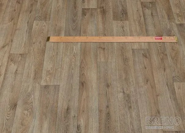 Breno PVC PRESTO PLUS Tavel 530 – tmavé dřevo, šíře 200 cm