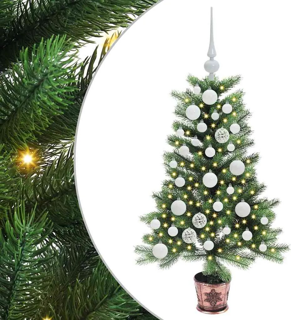 Vánoční stromeček s 150 LED diodami s stojanem Zelená 90 cm PE 3396303