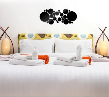 3D nálepky a samolepky, zrcadlové, barevné, dekorační nálepky, SV000002B- BLACK