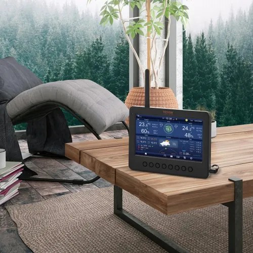 Wi-Fi meteorologická stanice 7 v 1 7 V TFT displeji bezdrátový venkovní senzor