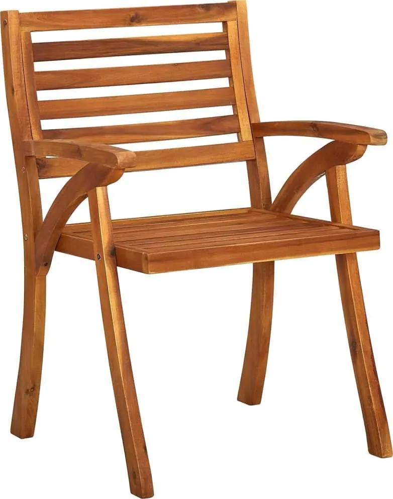 vidaXL Zahradní židle s poduškami 4 ks masivní akáciové dřevo [3075174] Barva: Zelená