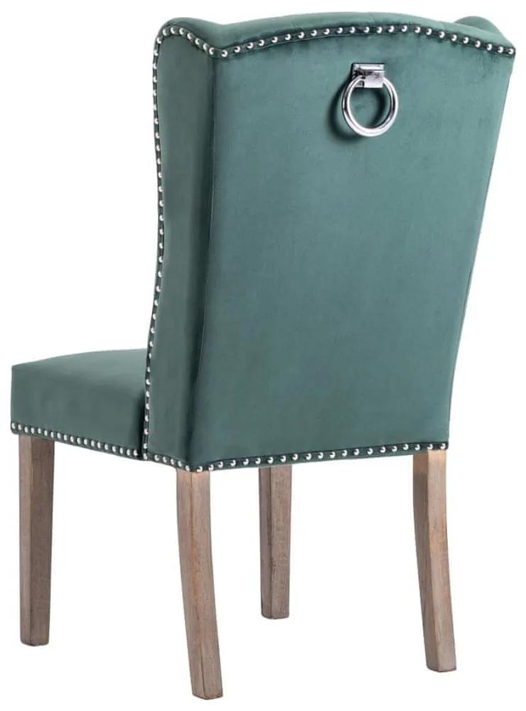 Petromila Jídelní židle 6 ks tmavě zelené samet