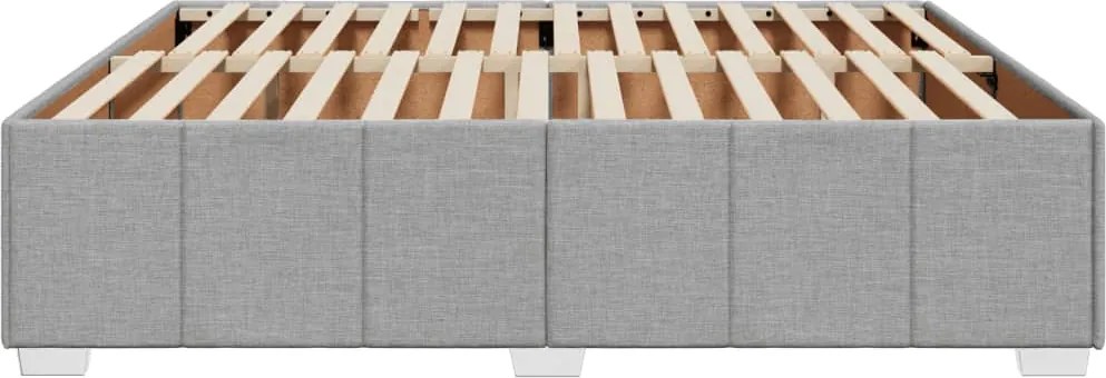 Rám postele bez matrace světle šedý 200 x 200 cm textil 3284860