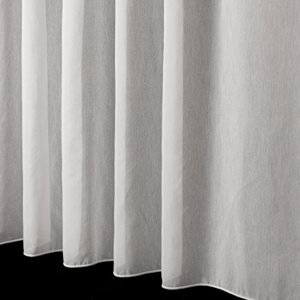 Českomoravská textilní voálová záclona PEGGIE 11 hustě tkaná bez vzoru, s olůvkem, bílá, výška 100cm ( v metráži)