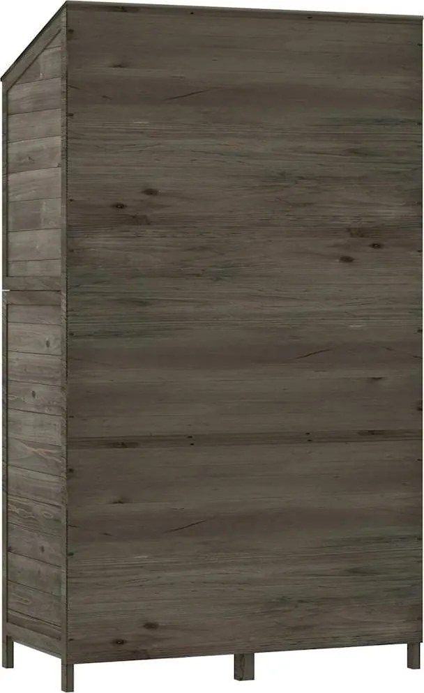 Zahradní kůlna antracitová 102x52x174,5cm masivní jedlové dřevo 152192