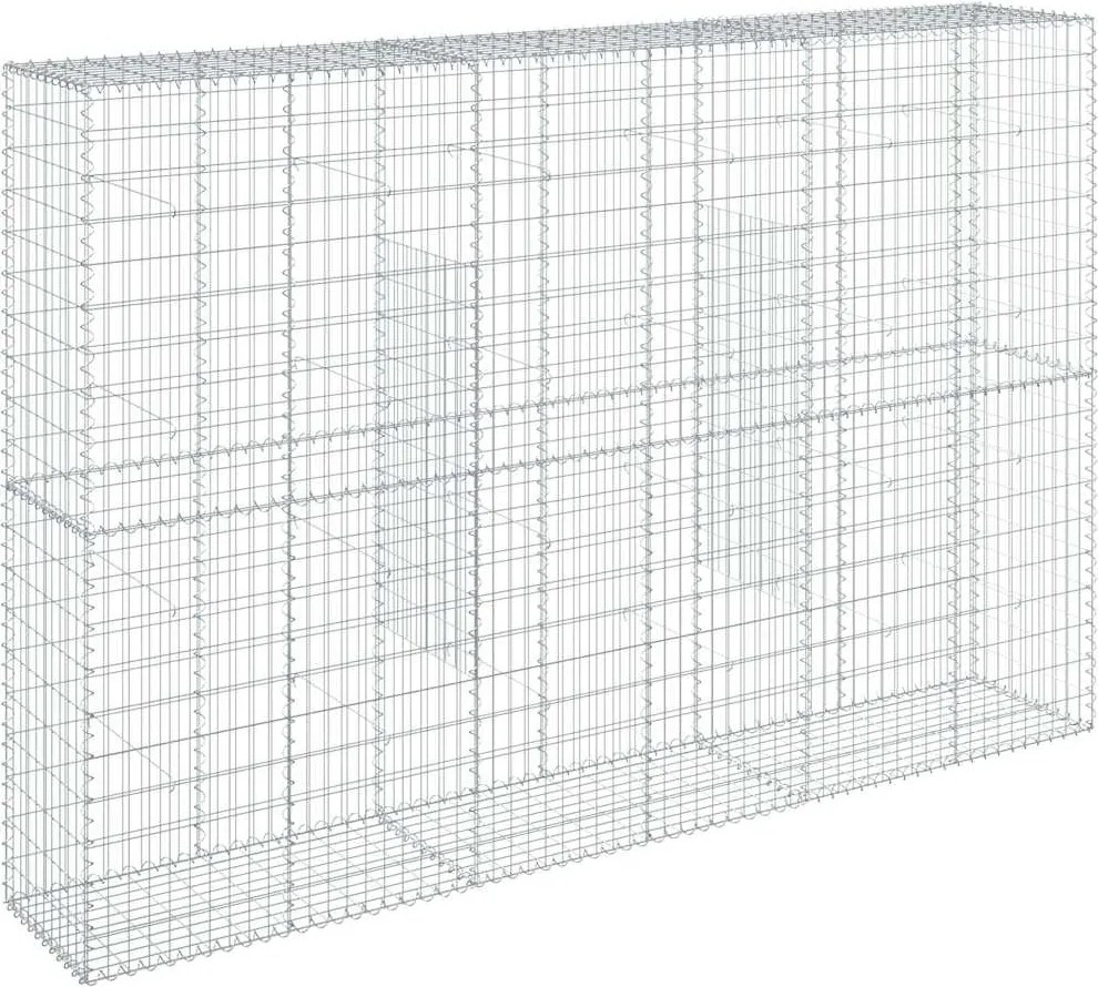 Gabionový koš s víkem 300 x 50 x 200 cm pozinkované železo 3295168
